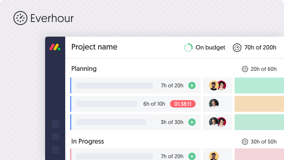 Monday.com Time Tracking by Everhour. Try for FREE
